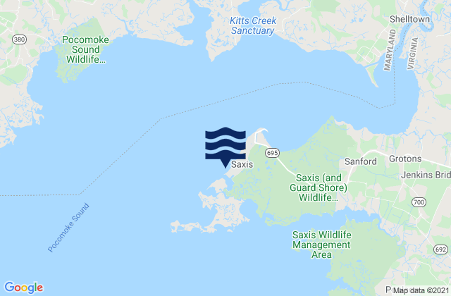 Saxis (Starling Creek Pocomoke Sound), MD Tide Charts, High & Low Tide ...