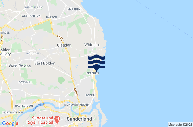 Seaburn Beach Tide Times, High & Low Tide Table, Fishing Times | GB