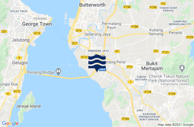 Seberang Perai Tide Times, High & Low Tide Table, Fishing Times | MY