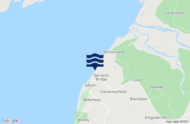 Skinburness Beach Tide Times, High & Low Tide Table, Fishing Times | GB