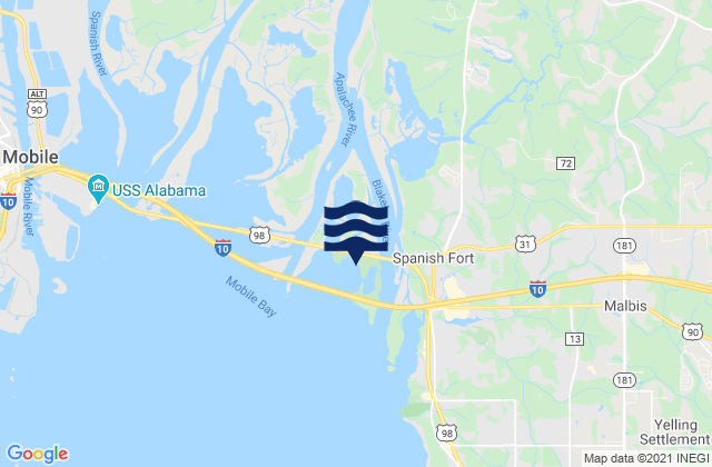 Spanish Fort, AL Tide Charts, High & Low Tide Table, Fishing Times | US