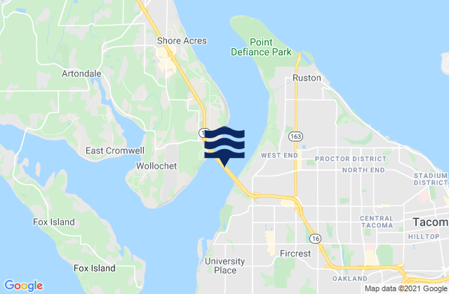 Tacoma Narrows Bridge, WA Tide Charts, High & Low Tide Table, Fishing ...