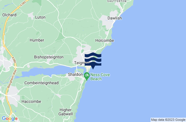 Teignmouth Town Beach Tide Times, High & Low Tide Table, Fishing Times | GB