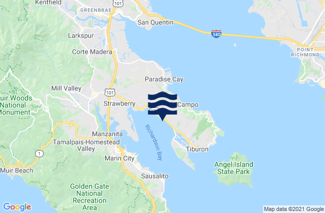 Tiburon Peninsula, CA Tide Charts, High & Low Tide Table, Fishing Times ...