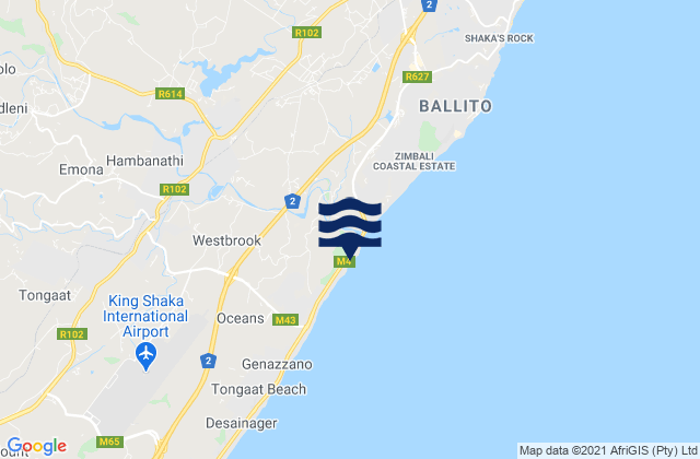 Tongaat Beach Tide Times, High & Low Tide Table, Fishing Times | ZA