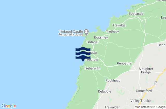 Trebarwith Strand Beach Tide Times, High & Low Tide Table, Fishing ...