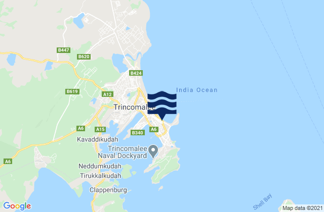 Trincomalee Tide Times, High & Low Tide Table, Fishing Times | LK