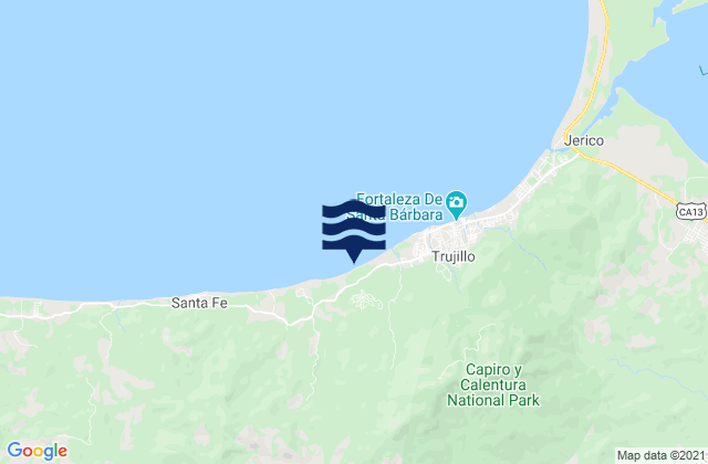 Trujillo Tide Times, High & Low Tide Table, Fishing Times | Colon | HN