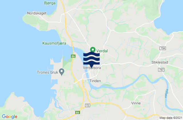 Verdal Tide Times, High & Low Tide Table, Fishing Times | NO