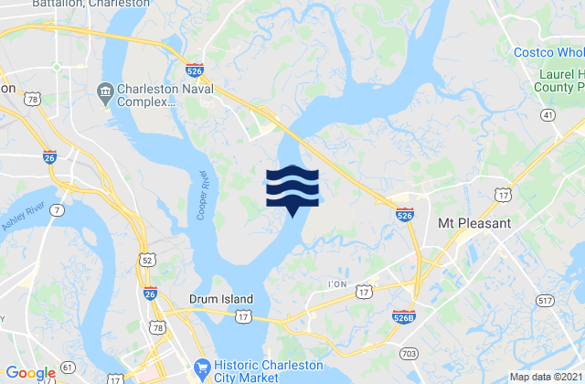 Wando River Upper Reach Turning Basin, SC Tide Charts, High & Low Tide ...