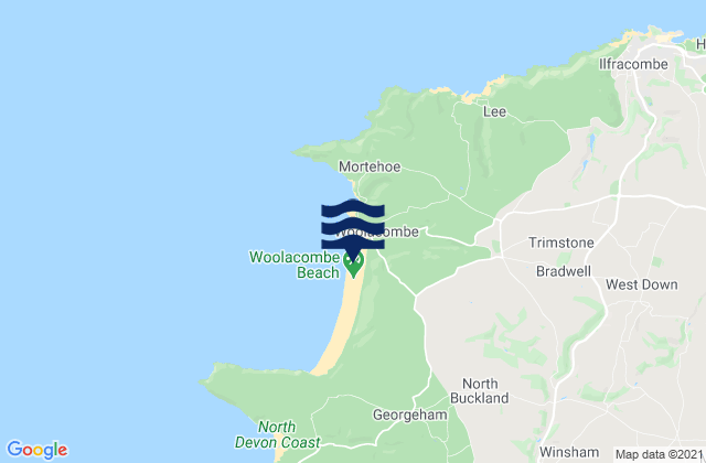 Woolacombe Beach Tide Times, High & Low Tide Table, Fishing Times | GB